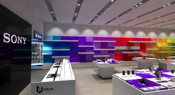 دکور مغازه کامپیوتری با طراحی ویژه برای جذب مشتری