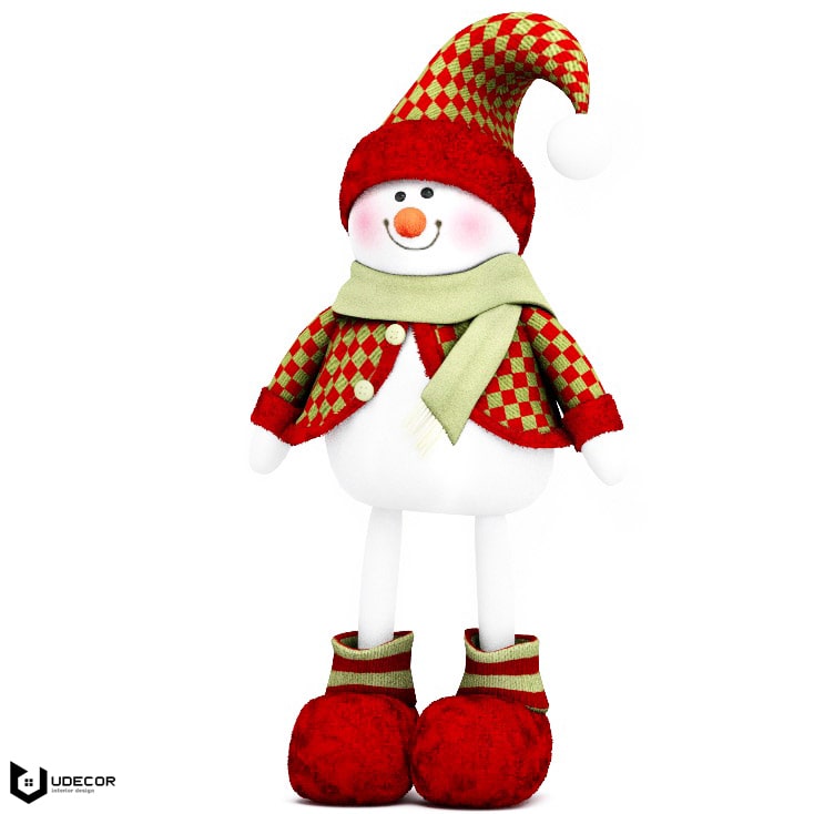 دانلود مدل سه بعدی عروسک آدم برفی آبجکت تری دی 3d